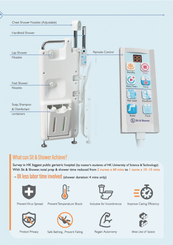 Sit & Shower Automatic Shower - Safe Concept